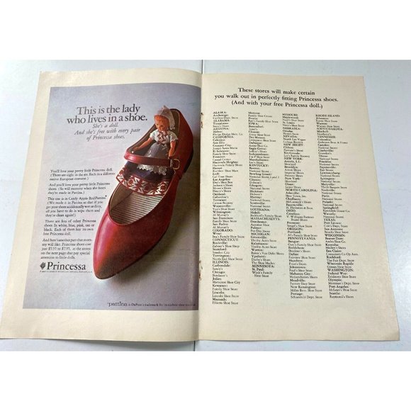 Princessa Shoes | Art | Princessa Shoes Vintage Print Ad 965 Lady Who ...